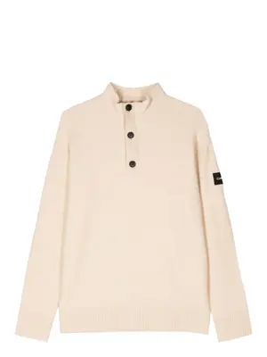 Calvin Klein Appliqué Brushed Jumper - Neutrals