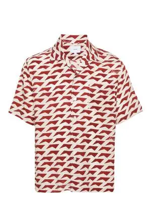 Rhude Geometric-pattern Silk Shirt - Red