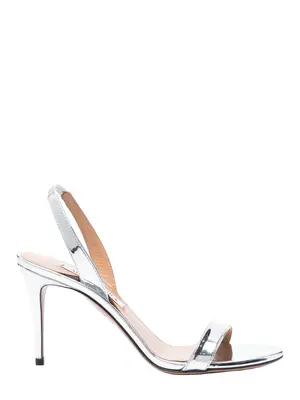 AQUAZZURA So Nude 85mm Sandals - Silver