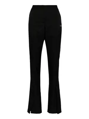 Off-White Slitted Twill Trousers - Black