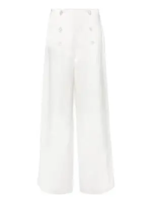 Ralph Lauren Satin Wide-leg Trousers - White