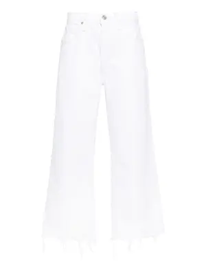 FRAME Relaxed High-rise Straight Jeans - White