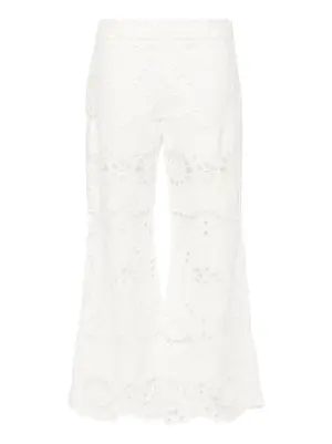 Zimmermann Lexi Broderie Anglaise Trousers - White