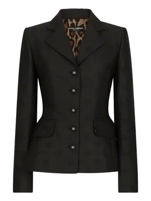 Dolce & Gabbana Logo-jacquard Blazer - Black