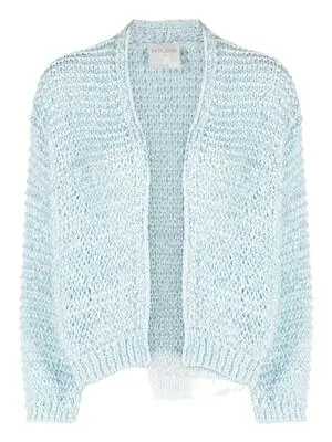 FORTE_FORTE Open-knit Cardigan - Blue
