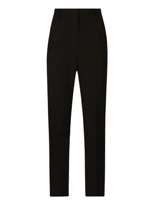 Dolce & Gabbana High-waisted Cropped Trousers - Black