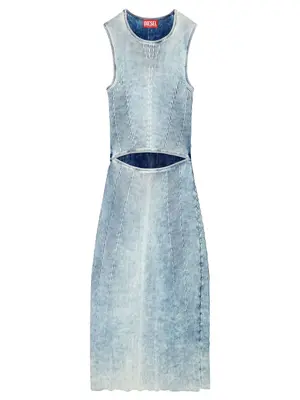 DIESEL M-taryn Ribbed Midi Dress - Blue