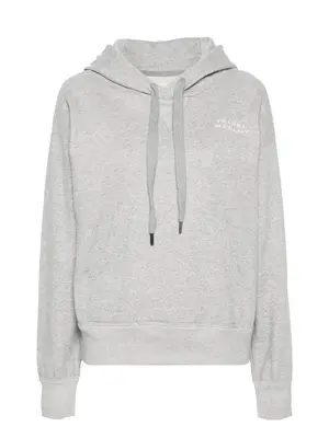 Isabel Marant Sylla Embroidered-logo Hoodie - Grey