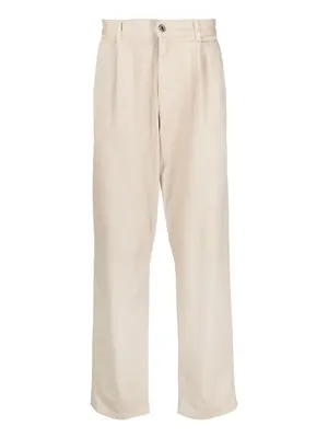 Missoni Logo-embroidered Mid-rise Chinos - Neutrals