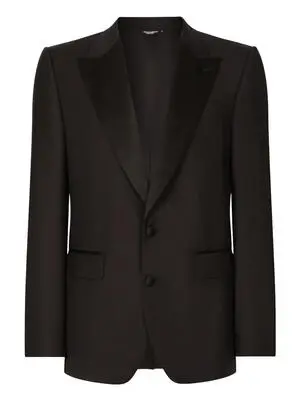 Dolce & Gabbana Contrasting Lapels Two-piece Suit - Black
