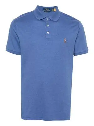 Polo Ralph Lauren Embroidered-logo Cotton Polo Shirt - Blue