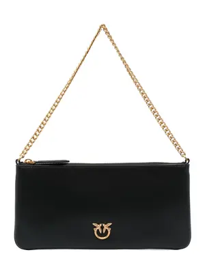 Pinko Love Birds-plaque Shoulder Bag - Black
