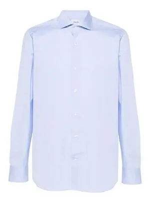 D4.0 Twill Cotton Shirt - Blue