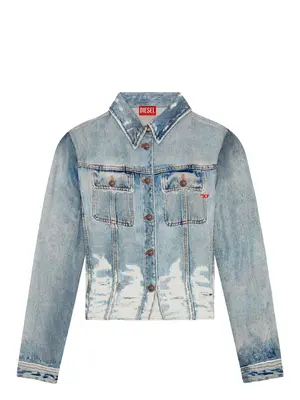 DIESEL C-lorelle Denim-print Shirt - Blue