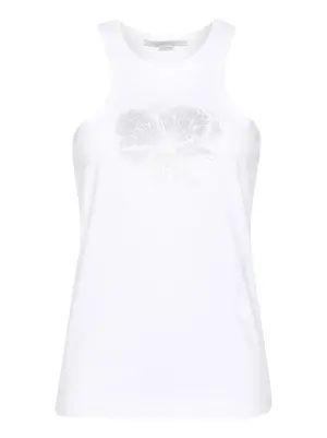 Stella McCartney Floral-embroidered Tank Top - White