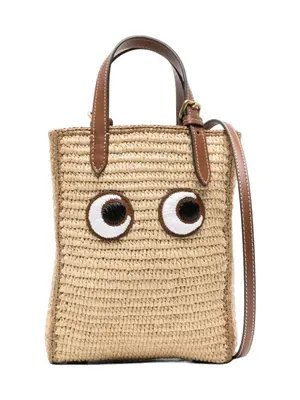 ANYA HINDMARCH Eyes Raffia Tote - Neutrals