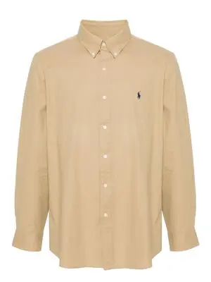 Polo Ralph Lauren Polo Pony-embroidery Stretch-cotton Shirt - Neutrals