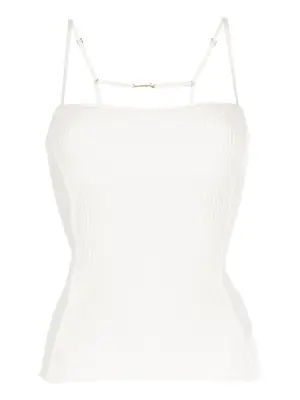 Jacquemus Sierra Ribbed-knit Top - White