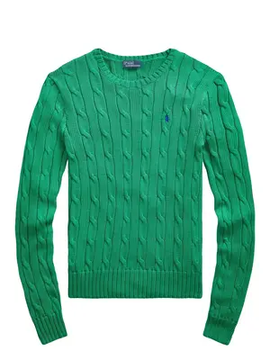 Polo Ralph Lauren Cable-knit Cotton Sweatshirt - Green
