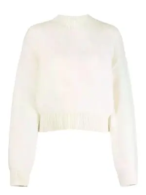 Jacquemus La Maille Logo-intarsia Jumper - Neutrals