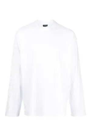 Jacquemus Le T-shirt Typo Long-sleeve Top - White