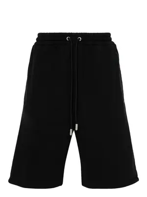Off-White Diag-stripe Cotton Shorts - Black