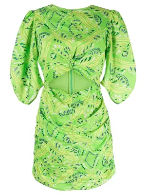 Rhode Isla Cut-out Minidress - Green