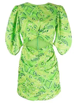 Rhode Isla Cut-out Minidress - Green