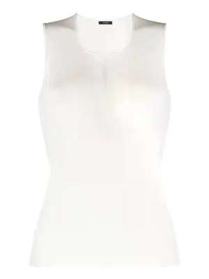 JOSEPH Knitted Stretch-silk Top - White