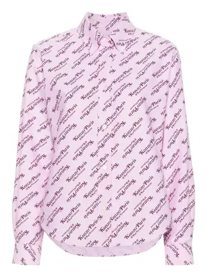 Kenzo X Verdy Logo-print Cotton Shirt - Pink