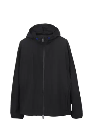 Burberry Ekd-embroidered Hooded Lightweight Jacket - Black
