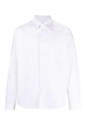 MAISON MARGIELA Pinstriped Cotton Shirt - White