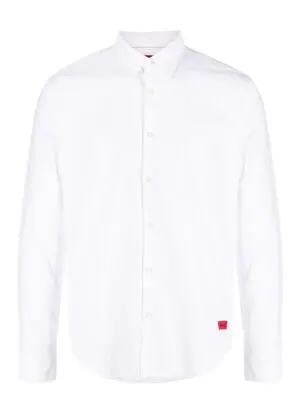 Hugo Logo-embroidered Cotton Shirt - White