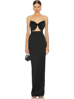 SAU LEE Esther Gown - Black