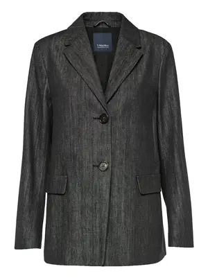 Max Mara Murano Cotton Blazer - Black