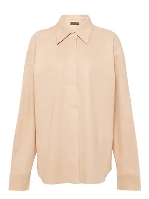 Stouls Simone Leather Shirt - Beige