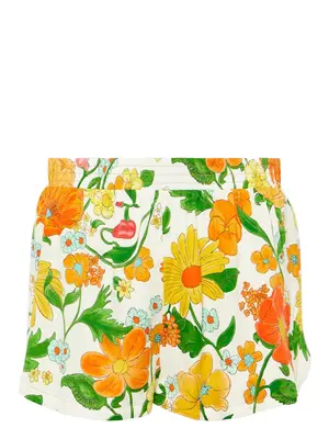 Stella McCartney Printed Mid-rise Shorts - Orange