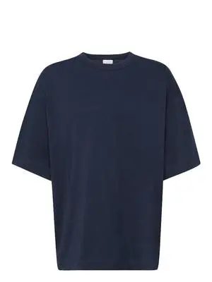 Dries Van Noten Cotton Jersey T-shrit - Blue