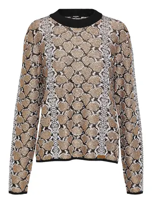 Balmain Snake-effect Jacquard Sweater - Multicoloured