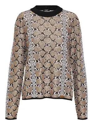 Balmain Snake-effect Jacquard Sweater - Multicoloured
