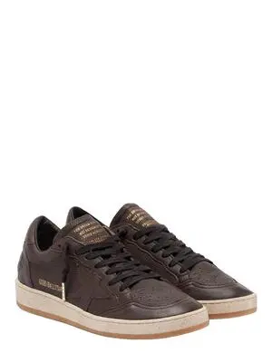 GOLDEN GOOSE Ball Star Leather Sneakers - Brown