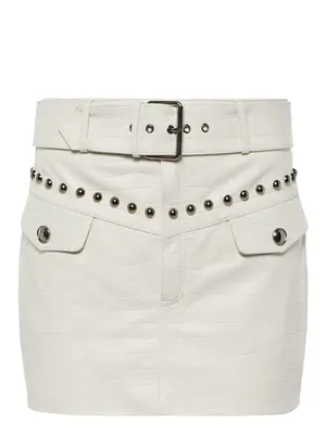 ALESSANDRA RICH Alessandra Rich Croc-Effect Leather Miniskirt