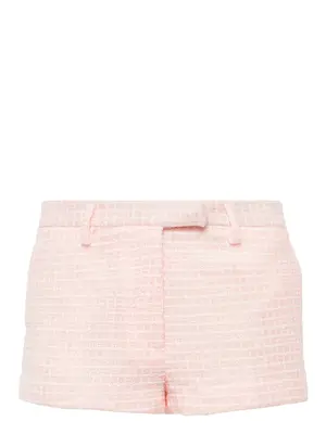 Alessandra Rich Sequined Tweed Shorts - Pink