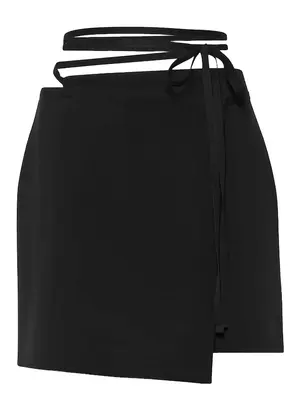 Sportmax Genny Wool-blend Wrap Skirt - Black