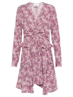 Isabel Marant Usmara Printed Mini Dress - Purple