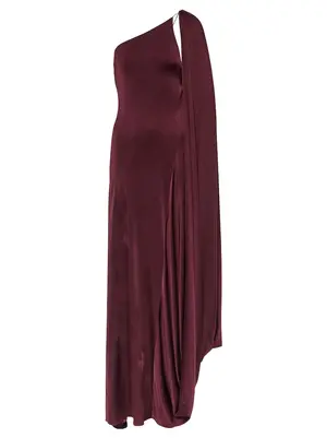 Stella McCartney Caped One-shoulder Gown - Red