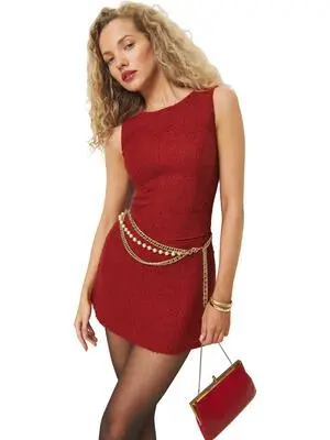 REFORMATION Citron Mini Dress Red