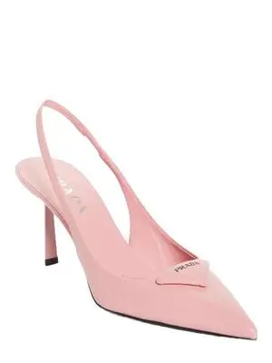 Prada Modellerie Pointed Toe Slingback Pump - Pink
