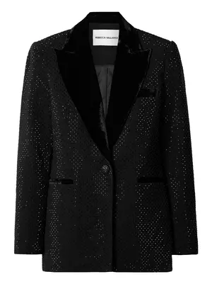 Rebecca Vallance Priscilla Crystal-embellished Blazer - Black
