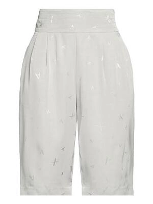Armani Exchange High Waisted Viscose Printed Shorts - Light Grey
